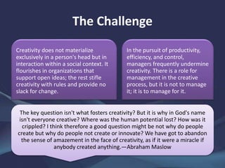 Five Slides on Creativity and Innovation | PPTX | Business ...