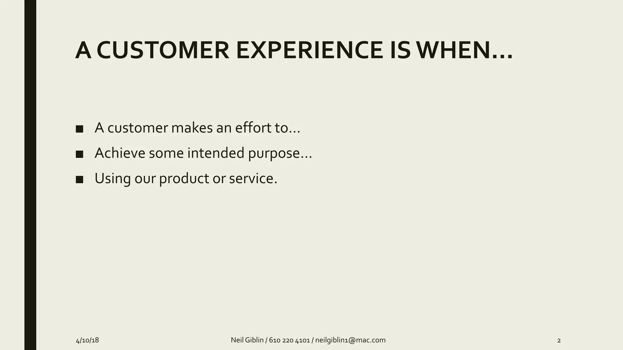 Five Slides on Customer Experience | PPTX