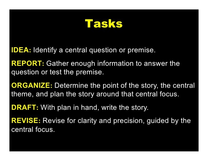 Five stages of a story