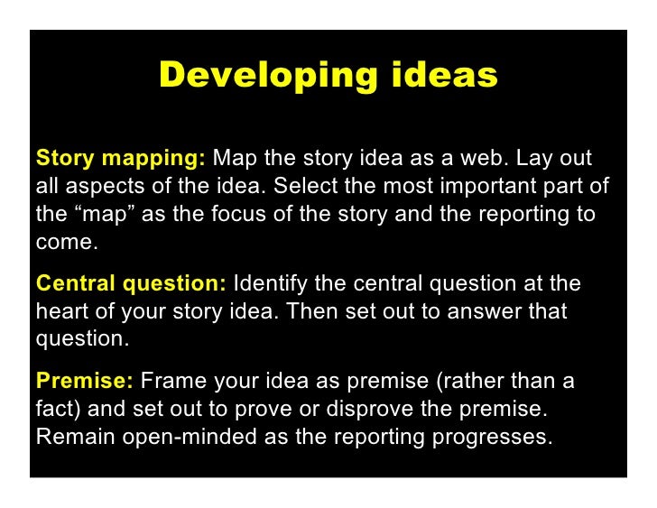 Five stages of a story