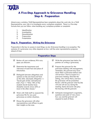 Five step approach_grievance_handling | PDF