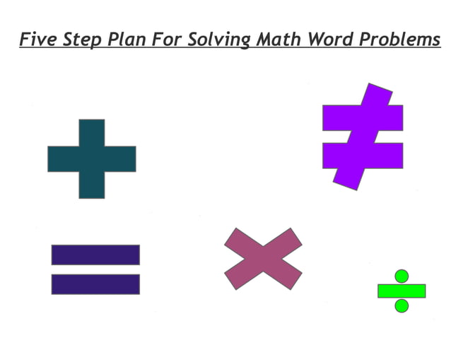 Five step plan for solving math word problems | PPT