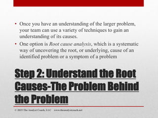 Five Steps in Problem Analysis | PPTX | Operating Systems | Computer ...