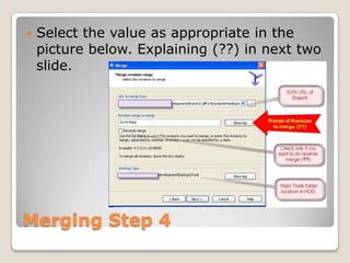 Five Steps To Svn Merging | PPTX | Technology & Computing