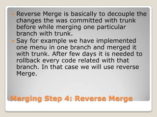 Five Steps To Svn Merging | PPTX