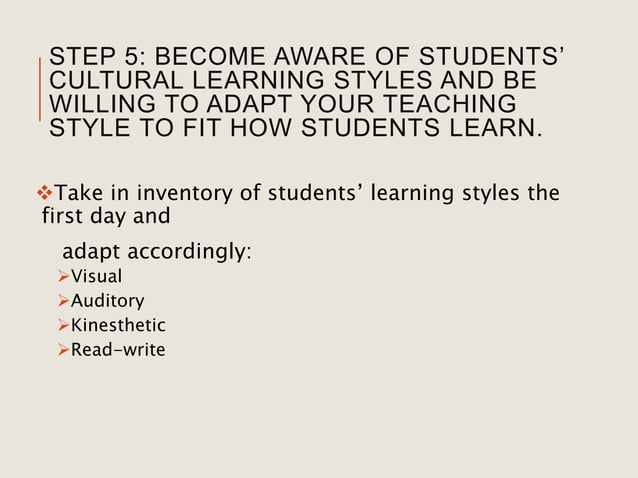 Five Steps to Implementing Culturally Competent Strategies in the ...