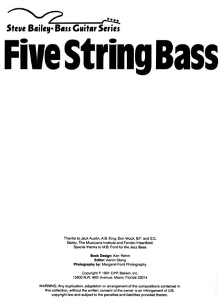 Five string bass steve bailey | PDF