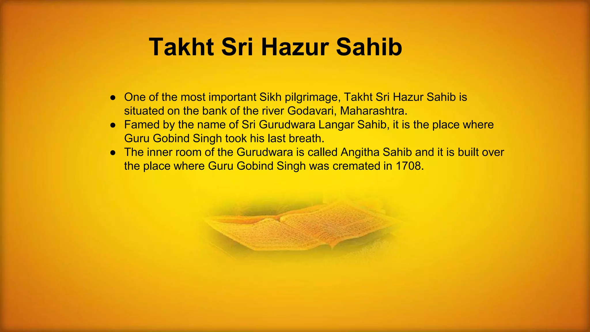 Five Takhts of Sikhism | PPTX