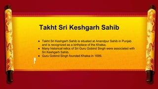 Five Takhts of Sikhism | PPTX
