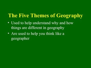 Five Themes of Geography | PPT