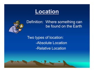 Relative Location Definition