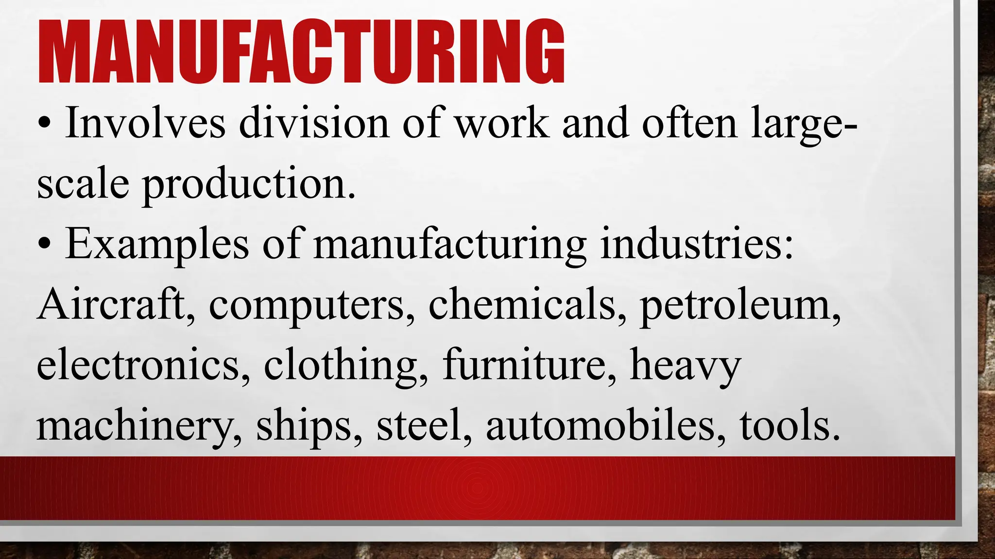 Five Types of Industry in Applied Economics | PPTX