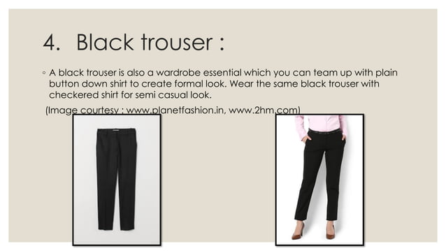 Five wardrobe essentials for style | PPT