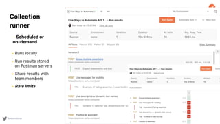 Five Ways to Automate API Testing with Postman | PDF