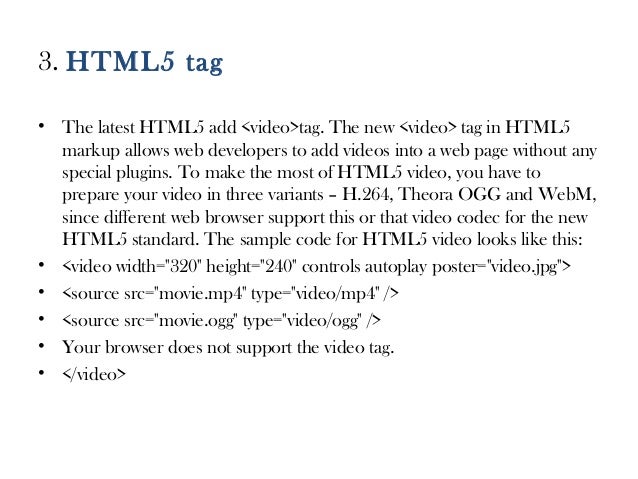 Five ways to embed video in html