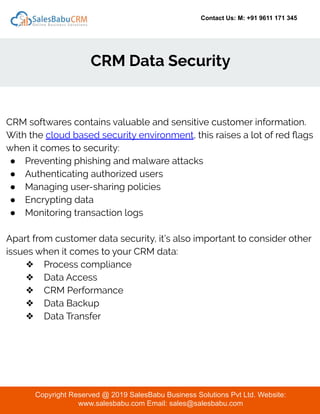 Five ways to protect your crm data in the cloud | PDF