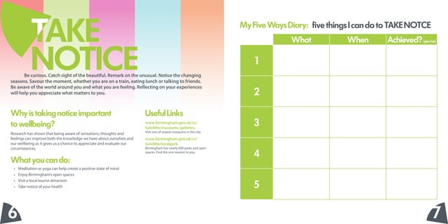 Five ways to wellbeing toolkit | PDF