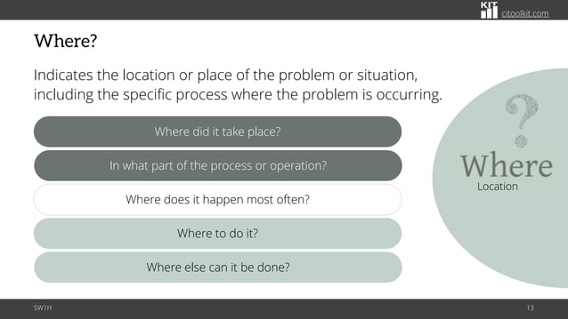 The 5W1H Approach: Asking Simple Questions For Great Results | PDF ...