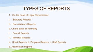 Five Ws & one H of report writing | PPTX