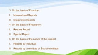 Five Ws & one H of report writing | PPTX