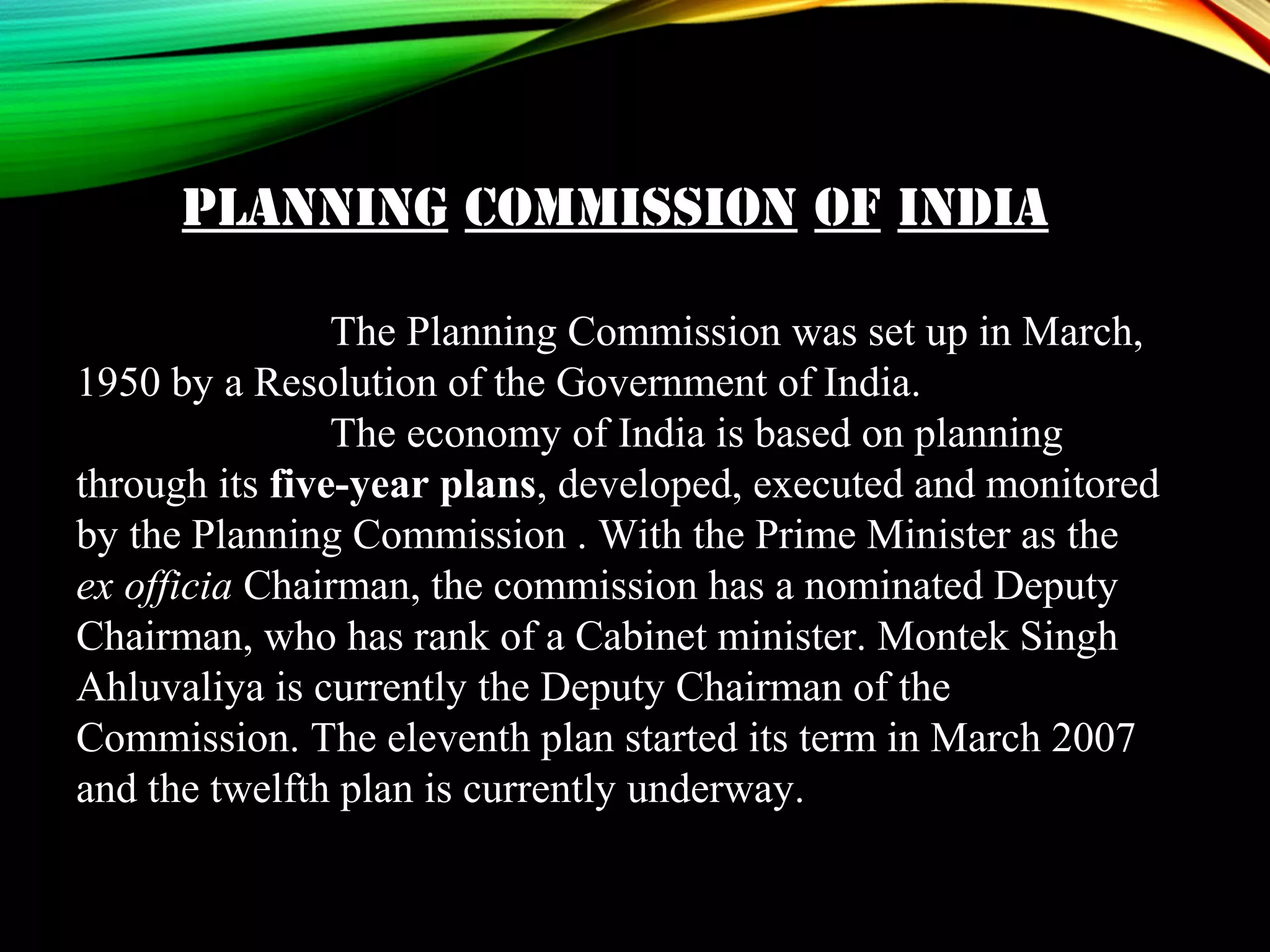 FIVE YEAR PLANS OF INDIA | PPT