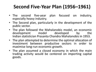 Five year plans of India | PPTX