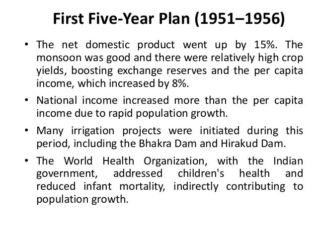 Five year plans of India