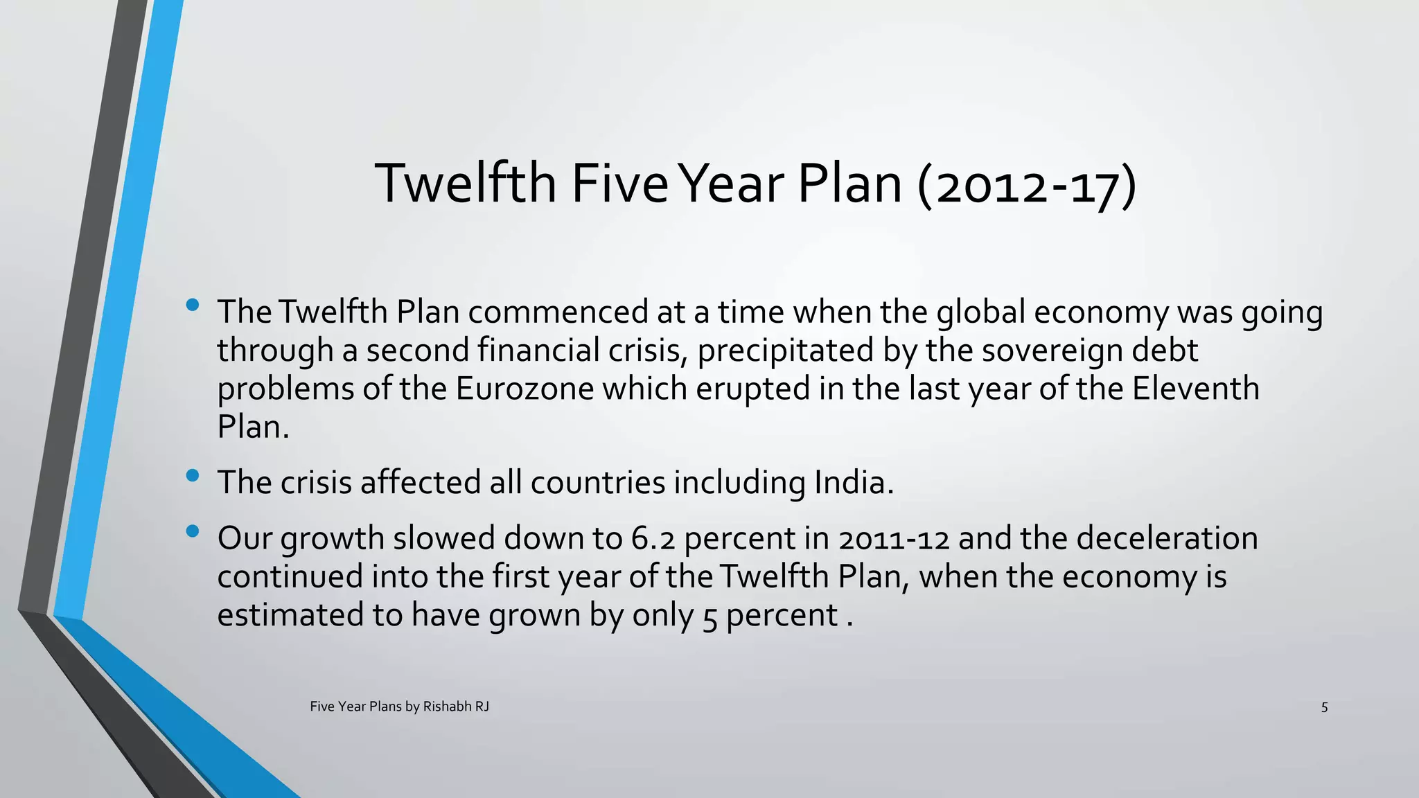Five year plans - Government of India | PPTX