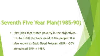 Critical Evaluation of 7th, 8th and 9th 5-year plan of Nepal | PPTX