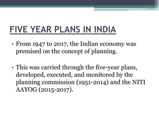 FIVE YEAR PLANS IN INDIA.pptx
