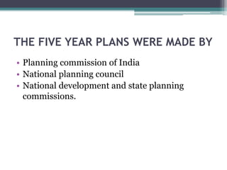 FIVE YEAR PLANS IN INDIA.pptx