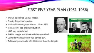 Five year plans in India (1950-1974) | PPTX