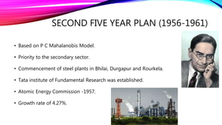Five year plans in India (1950-1974) | PPT