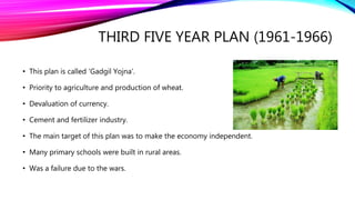 Five year plans in India (1950-1974) | PPTX