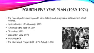 Five year plans in India (1950-1974) | PPT