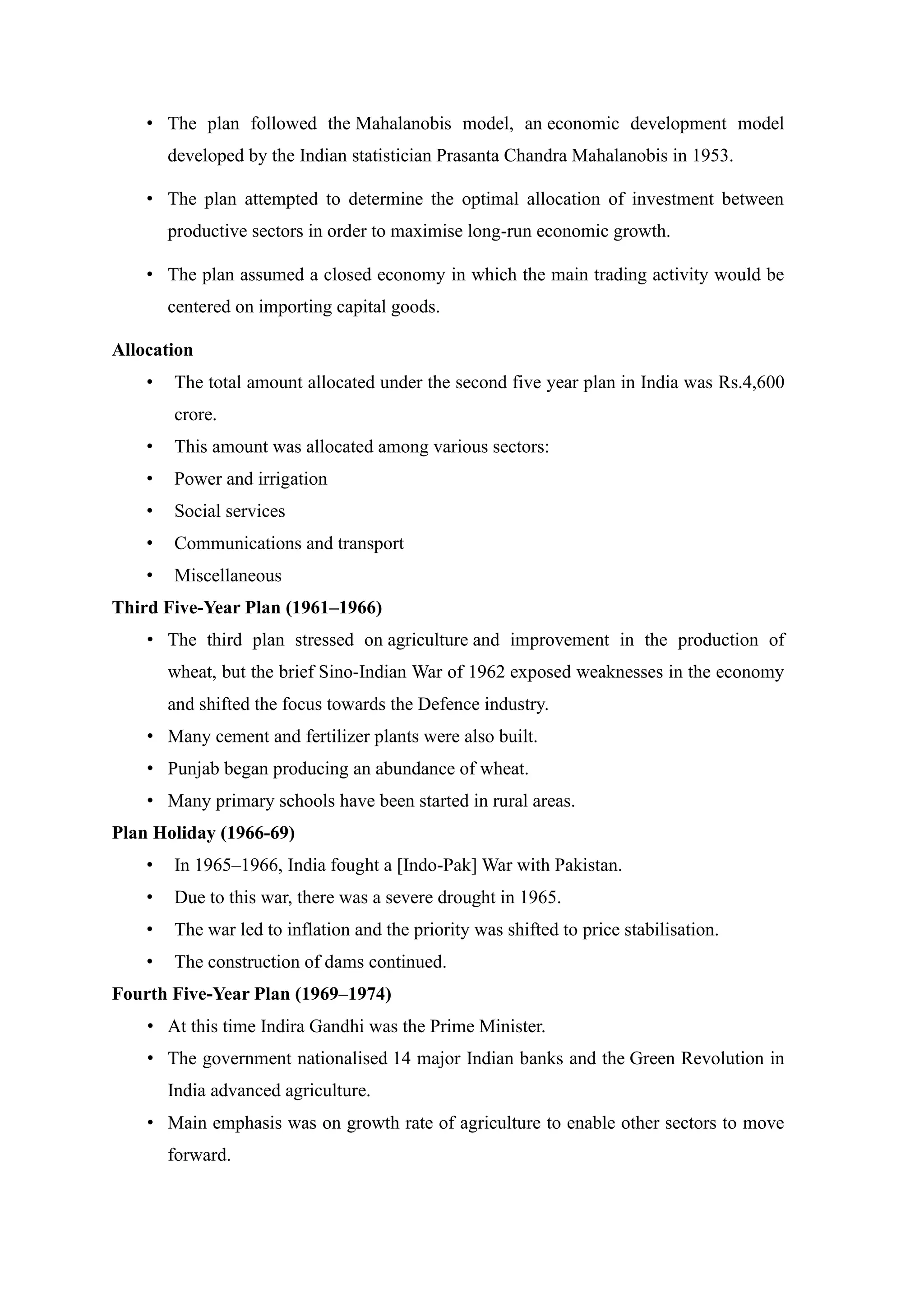 Five Year Plans of India | PDF