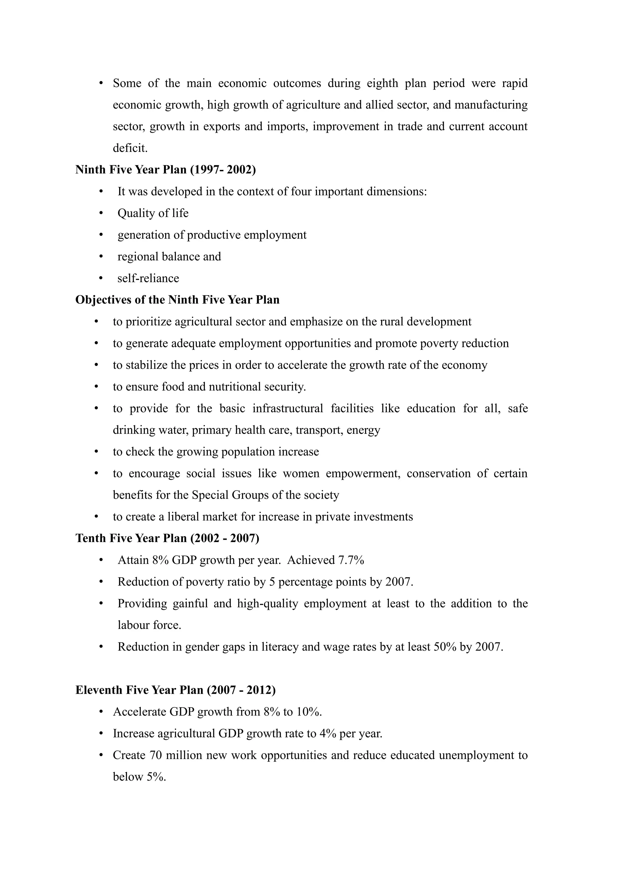 Five Year Plans of India | PDF
