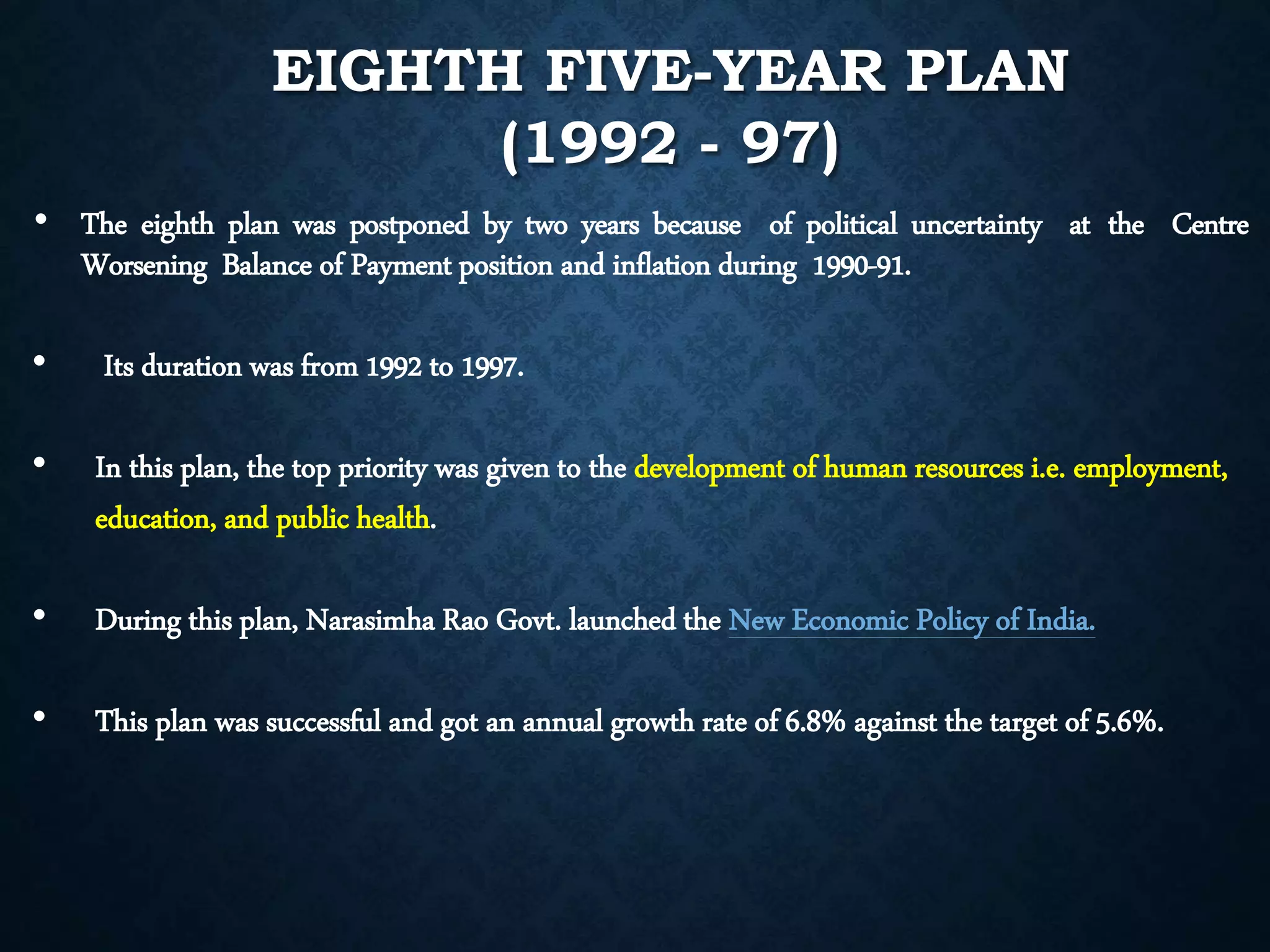 Five years plan of india | PPTX