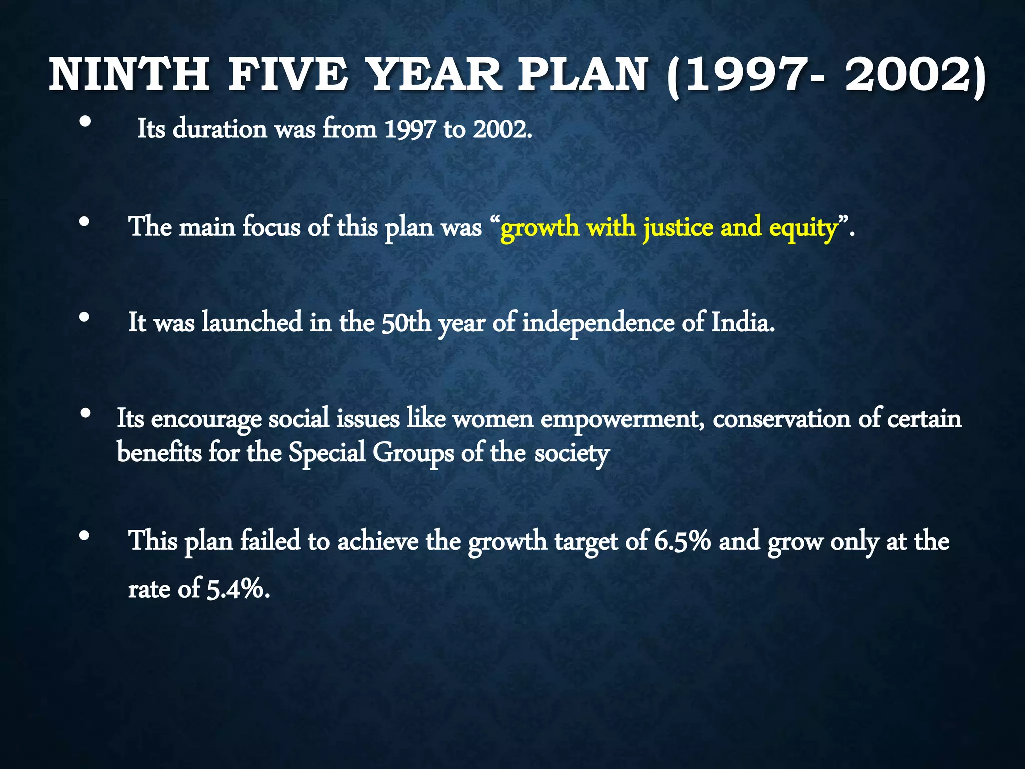 Five years plan of india | PPTX