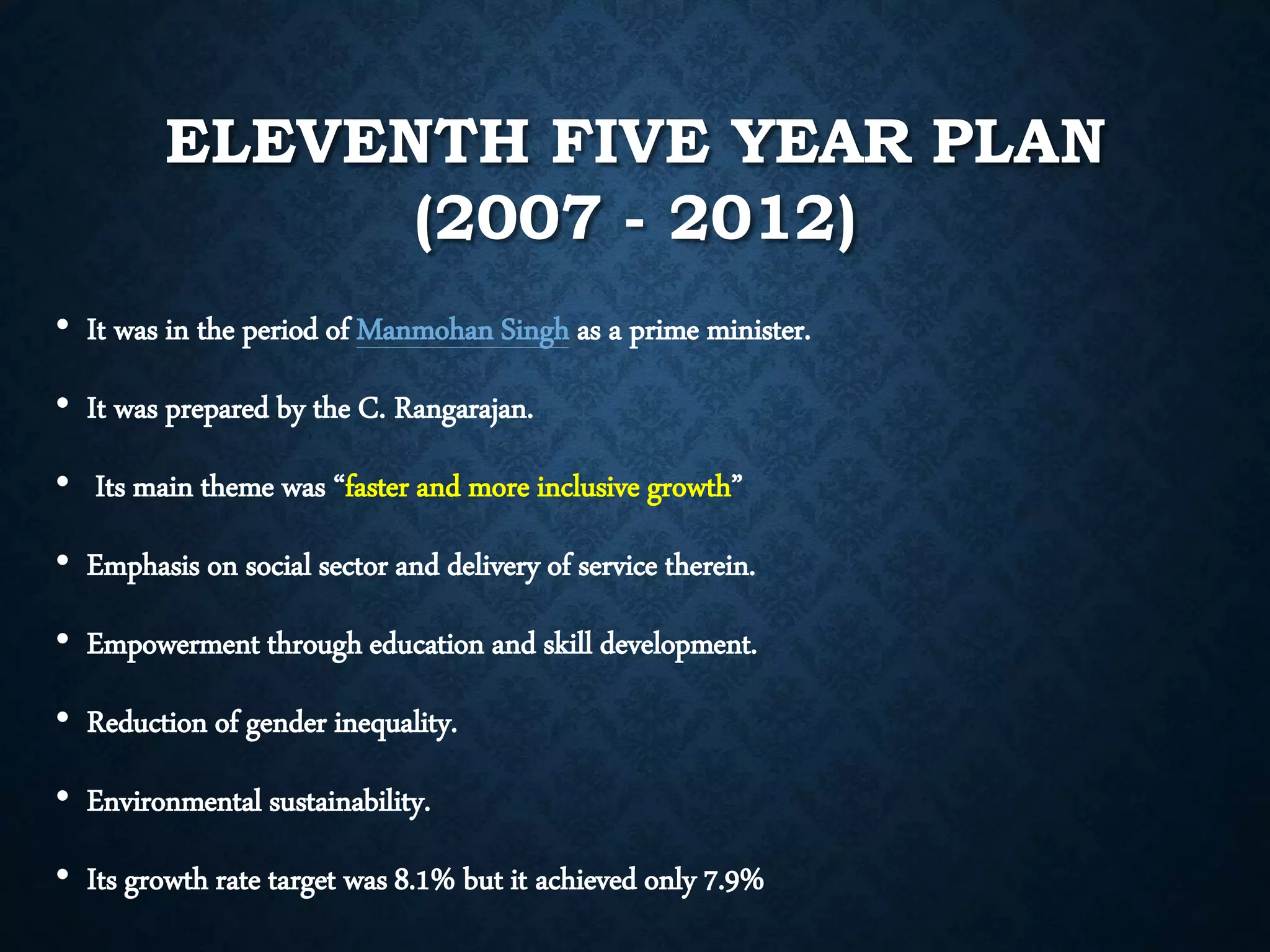 Five years plan of india | PPTX