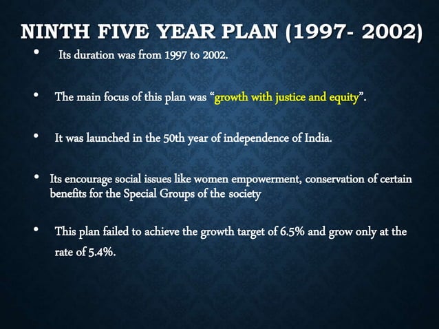 Five years plan of india | PPTX