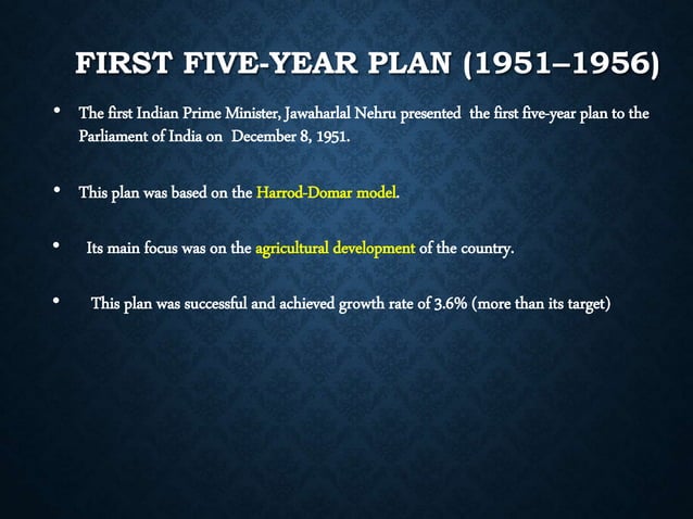 Five years plan of india | PPTX