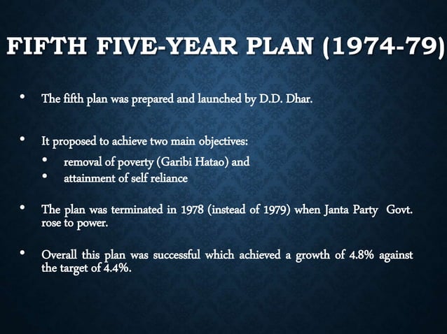 Five years plan of india | PPTX