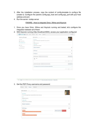 Integrating Fiware Orion, Keyrock and Wilma | PDF