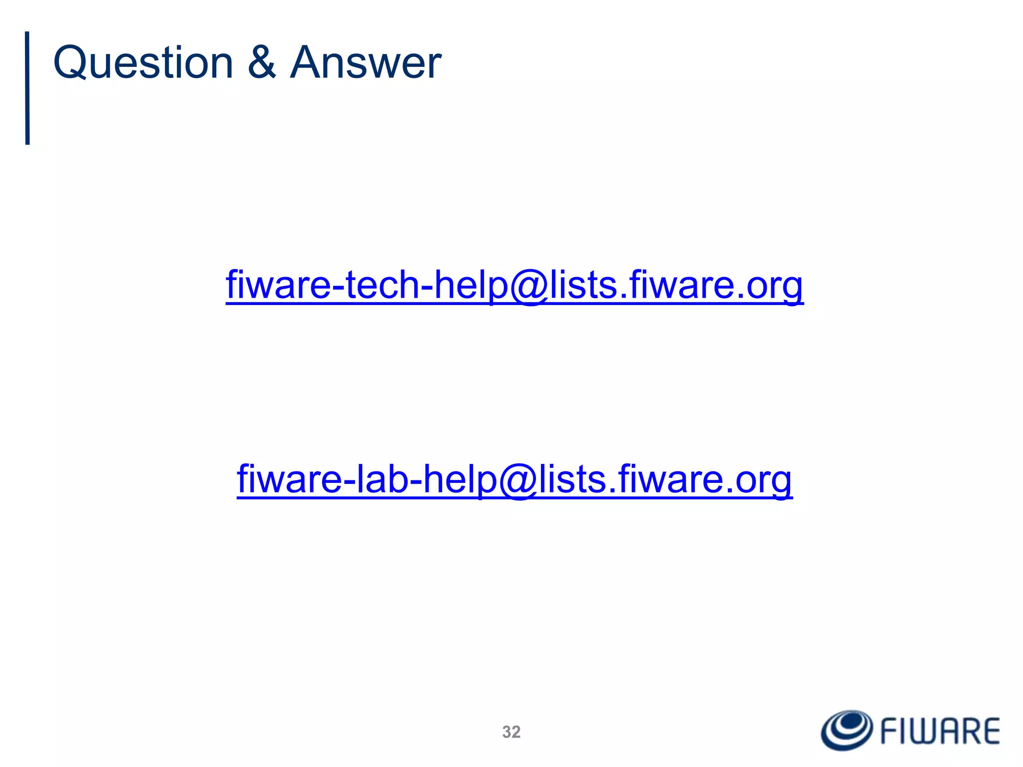 FIWARE IoT Introduction 1 | PPT