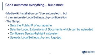 Deploy MediaWiki usgin Fiware Lab Facilities | PPT