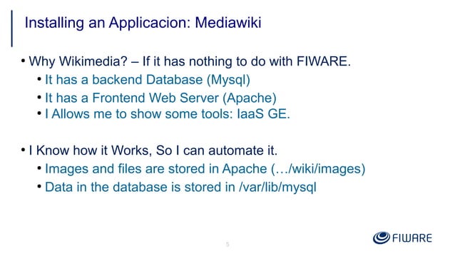 Deploy Mediawiki Using FIWARE Lab Facilities | PPT