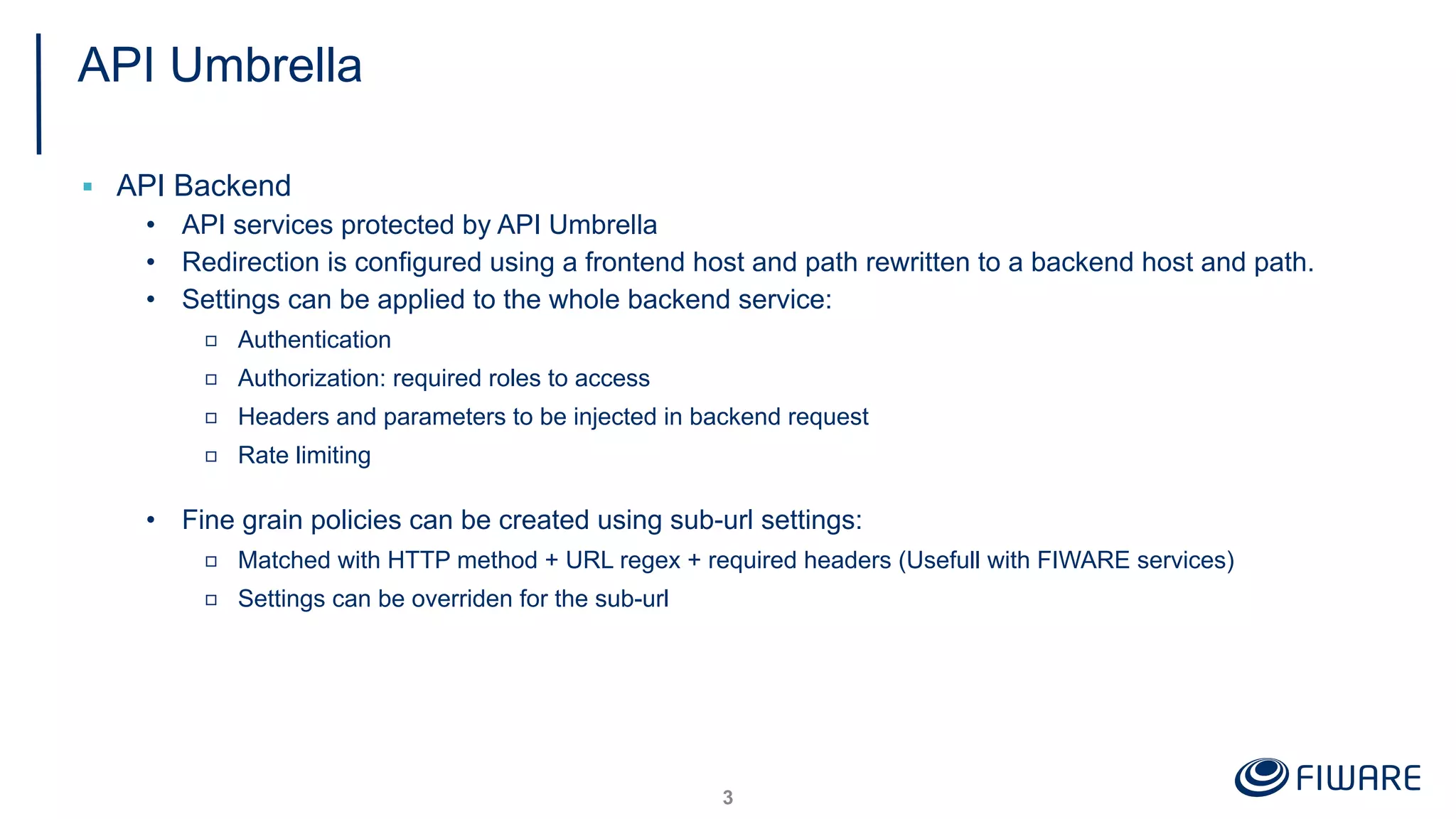 FIWARE Training: API Umbrella | PDF