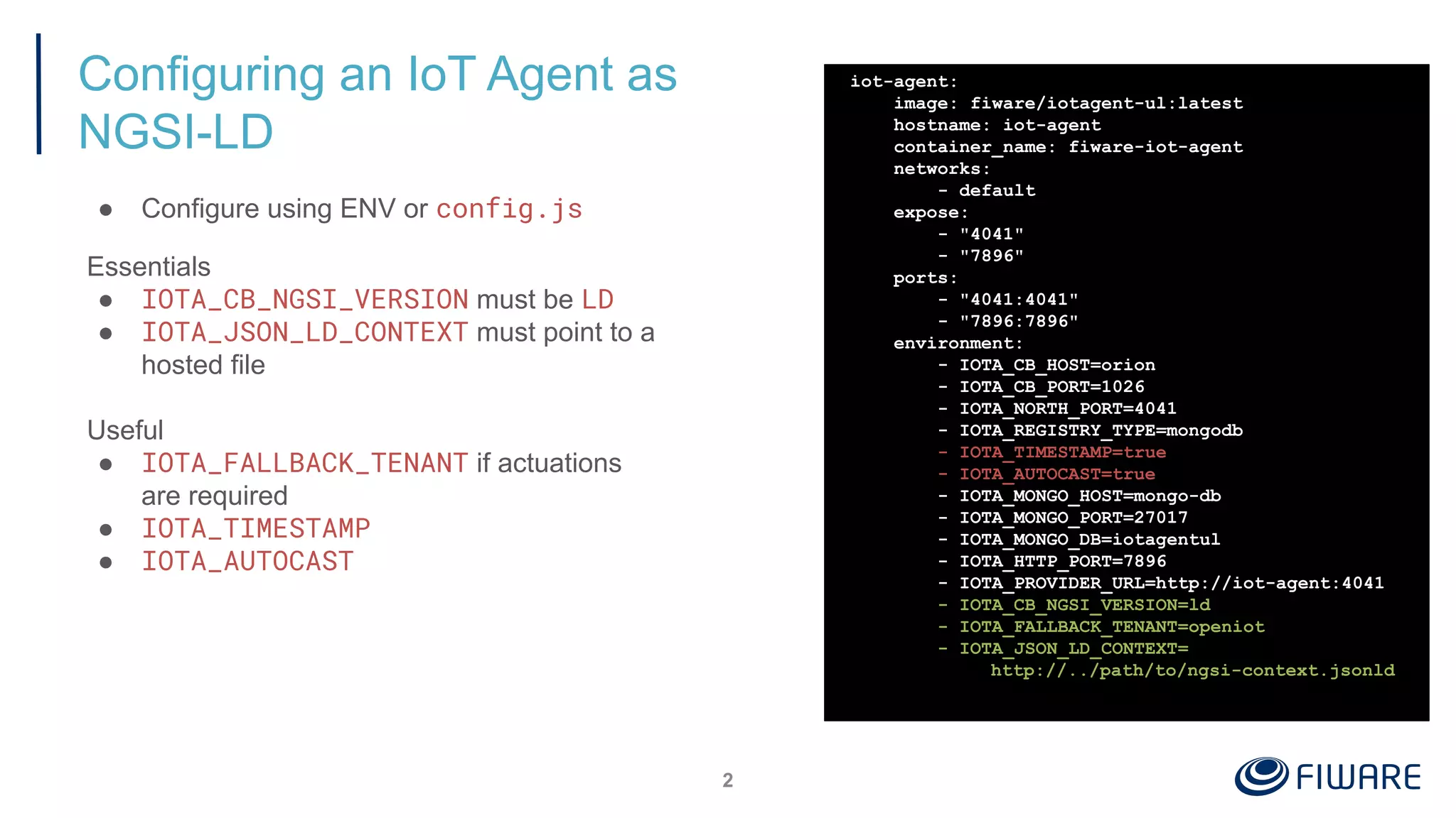 FIWARE Training: IoT and Legacy | PDF