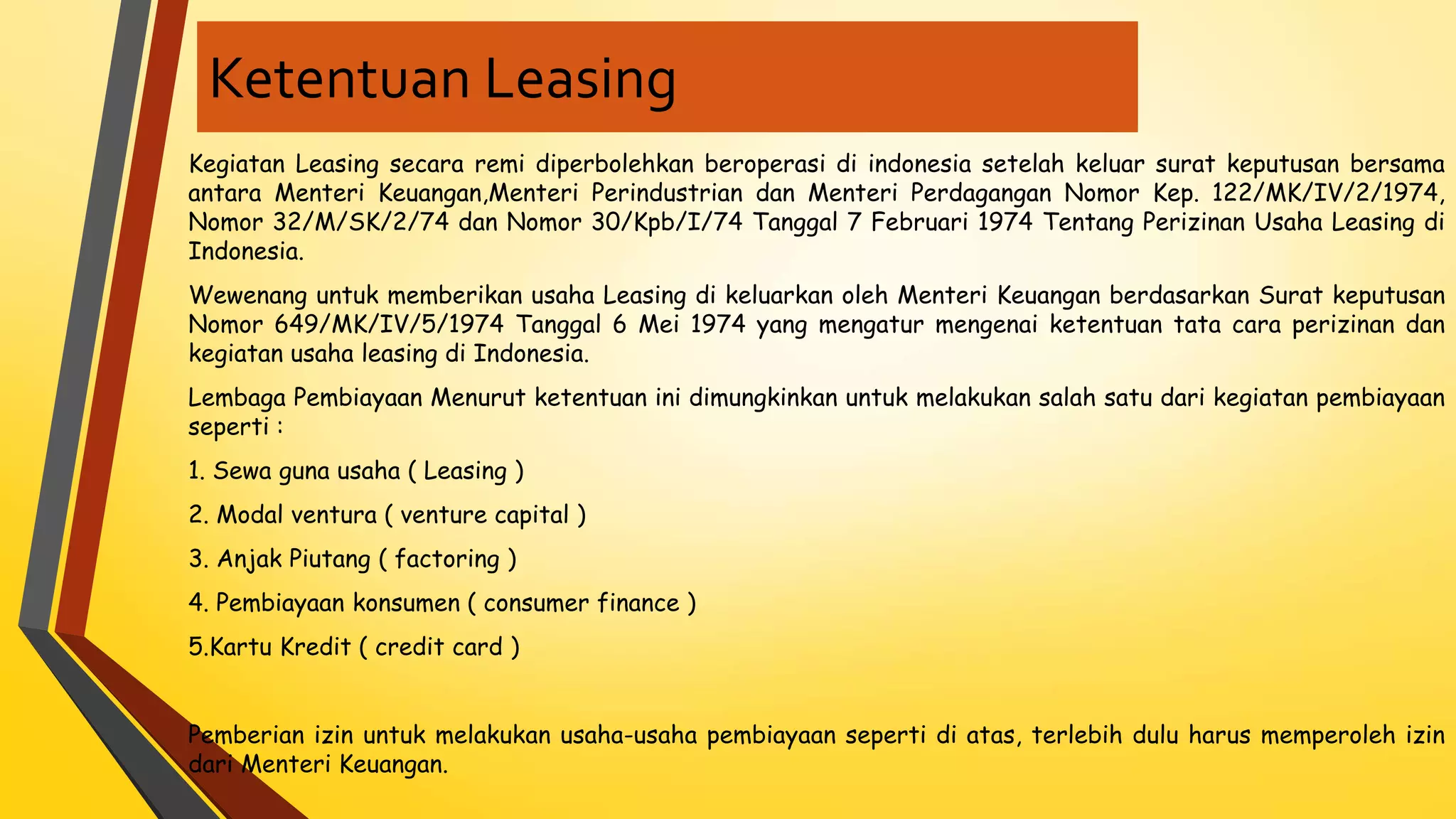 Lembaga Keuanagan - Leasing | PPTX